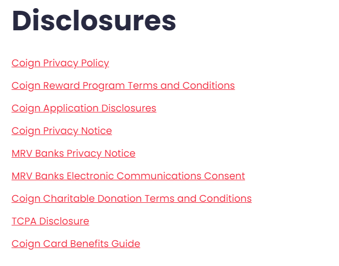 Online Documents and Disclosures – Coign