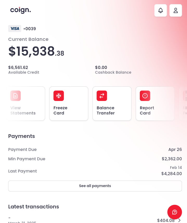 Balance Transfers – Coign