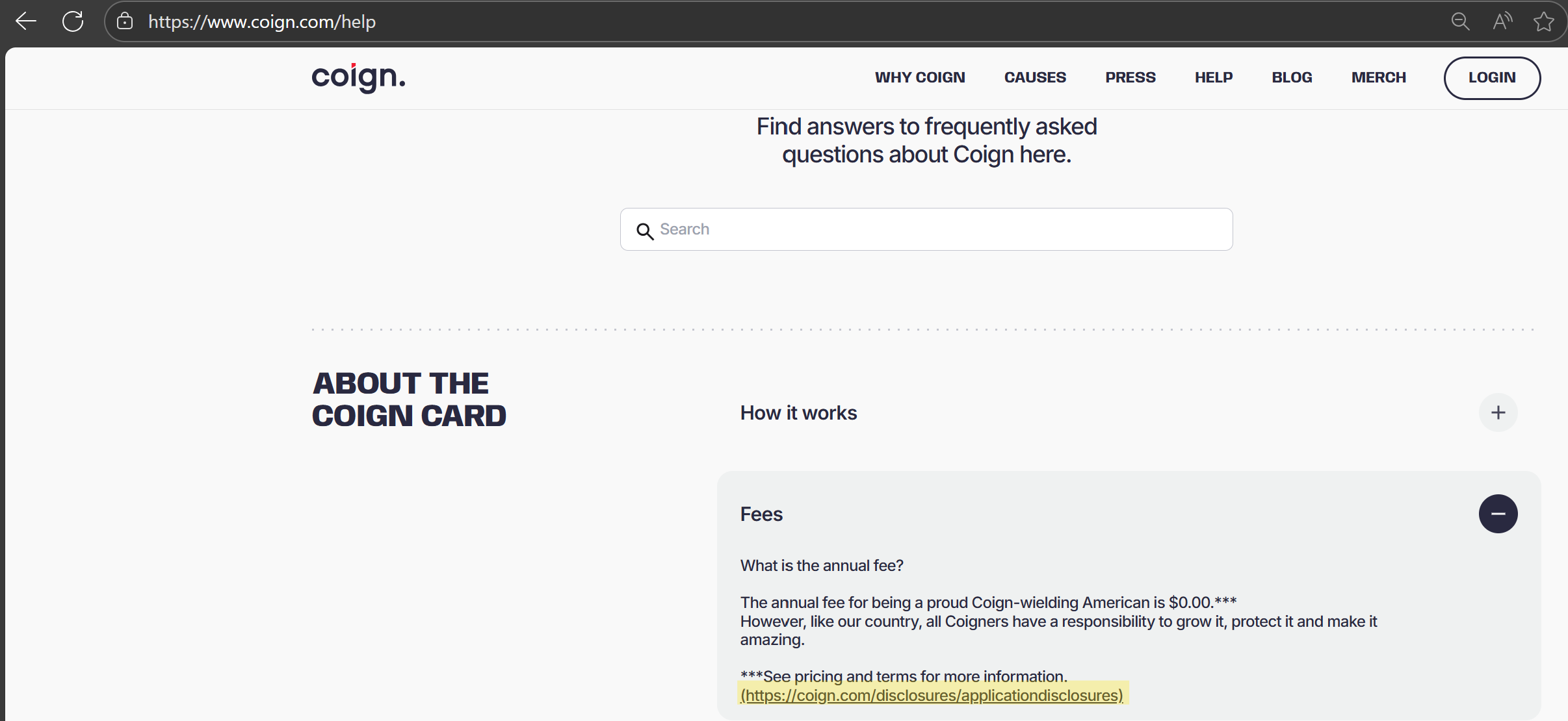 Coign's Fees and Interest – Coign