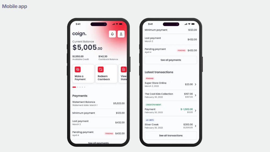 View Transactions – Coign
