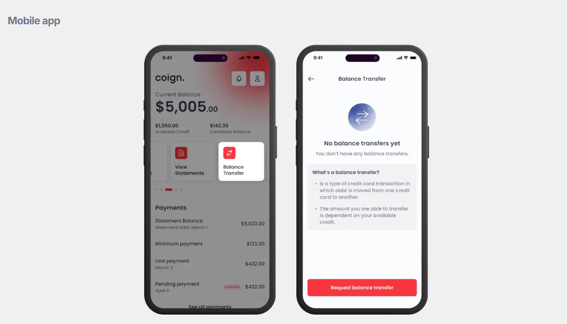 Request a Balance Transfer – Coign